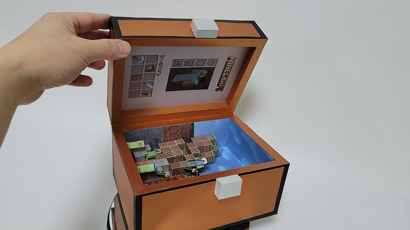 minecraft world box papercraft