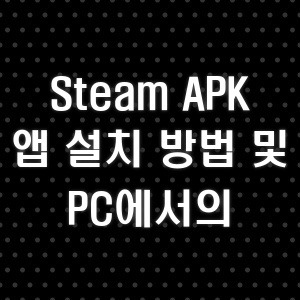Steam APK 앱 설치 방법 및 PC에서의 활용 가이드
