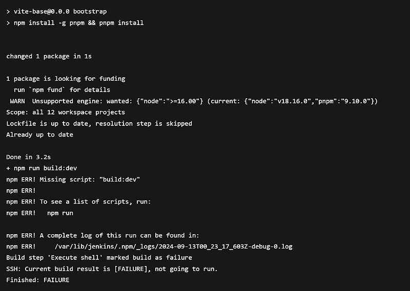 [중요][AWS] npm ERR! Missing script: "build:dev" 에러 해결!!