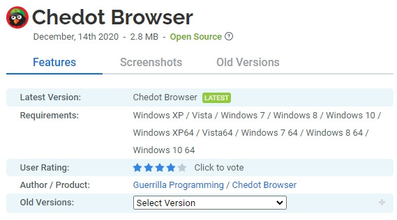 Chedot Browser 무료 다운로드