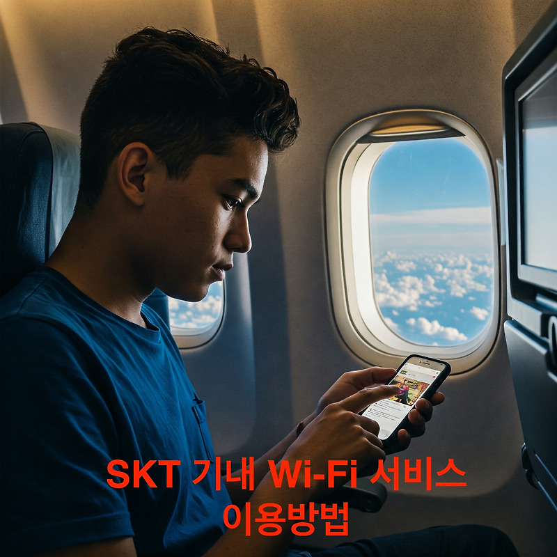 [Wi-Fi] SKT 기내 Wi-Fi 서비스 이용방법!!