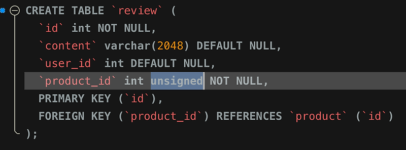 [mysql] Error 3780 Create Table 내 Column 생성할 때 Int형 Column 선언 시