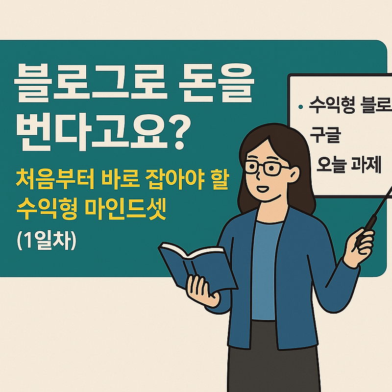 "블로그로 돈을 번다고요?" 처음부터 바로 잡아야 할 수익형 마인드셋