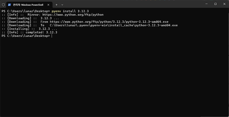 Windows에서pyenv-win 설치법