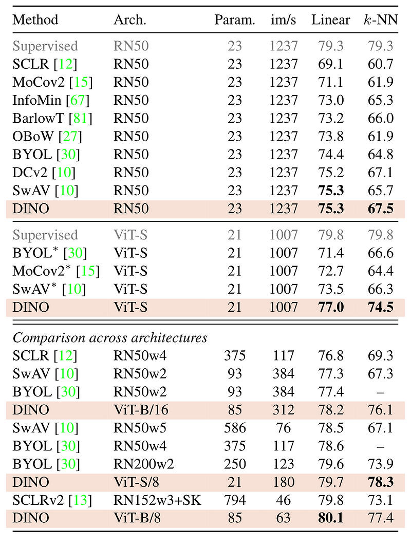 DINO (21.04) 논문 리뷰 - ViT의 self-supervised learning