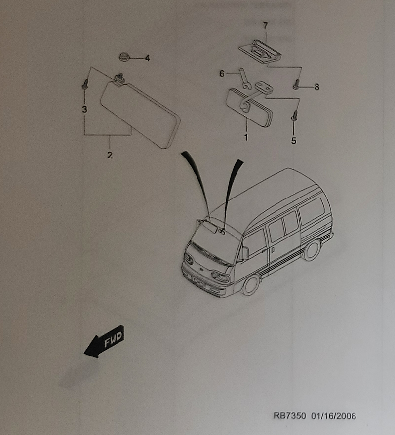 뉴 다마스 라보 품번 - FIG. 7350 선쉐이드&인사이드 미러 [368-369p]
