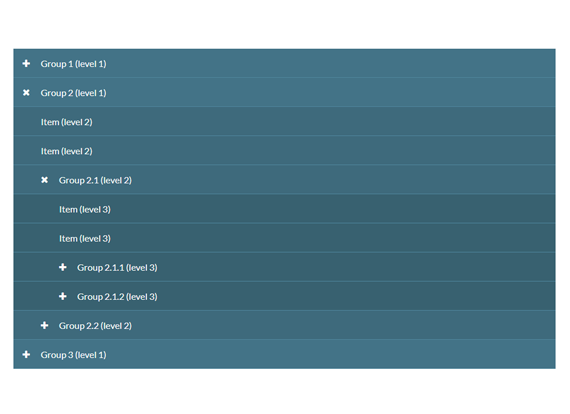 CSS-JS Multi-level Accordion(아코디언)