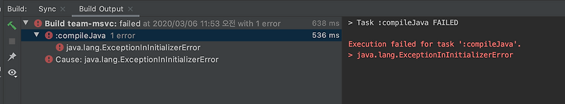 Execution failed for task ':compileJava'.