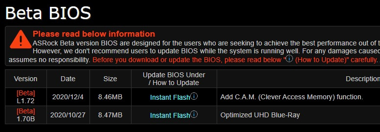 애즈락, 인텔 Z490 메인보드에 CAM (Clever Access Memory) 추가