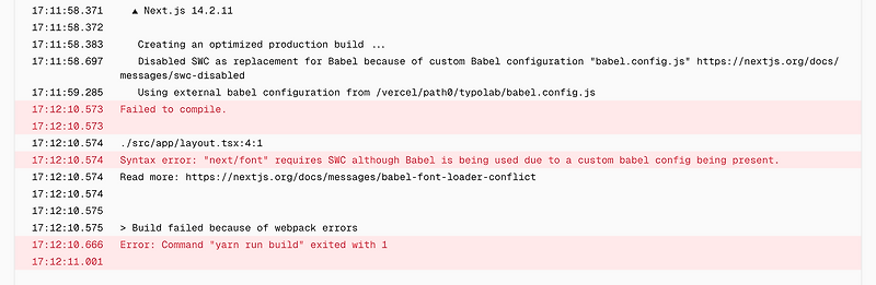 babel? SWC? "next/font" requires SWC although Babel is being used due to a custom babel config ...
