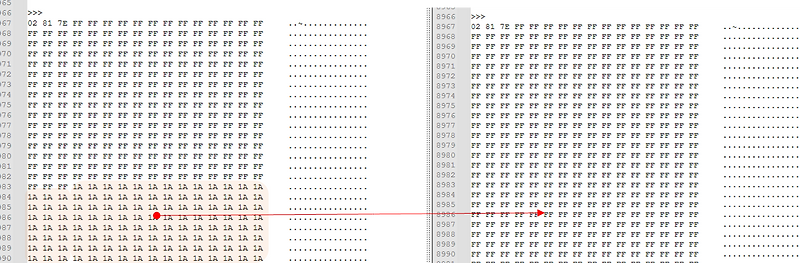 Xmodem 데이터 전송 (padding)