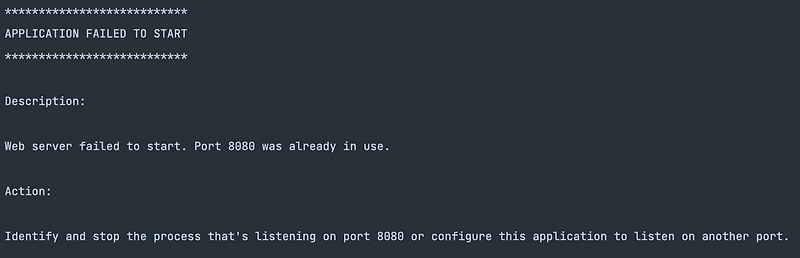Spring Boot Error Port 8080 Already In Use 해결법 In Mac — No Rules 