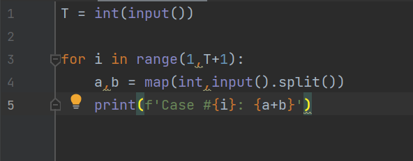[python, 파이썬] 백준 11021번 A+B-7
