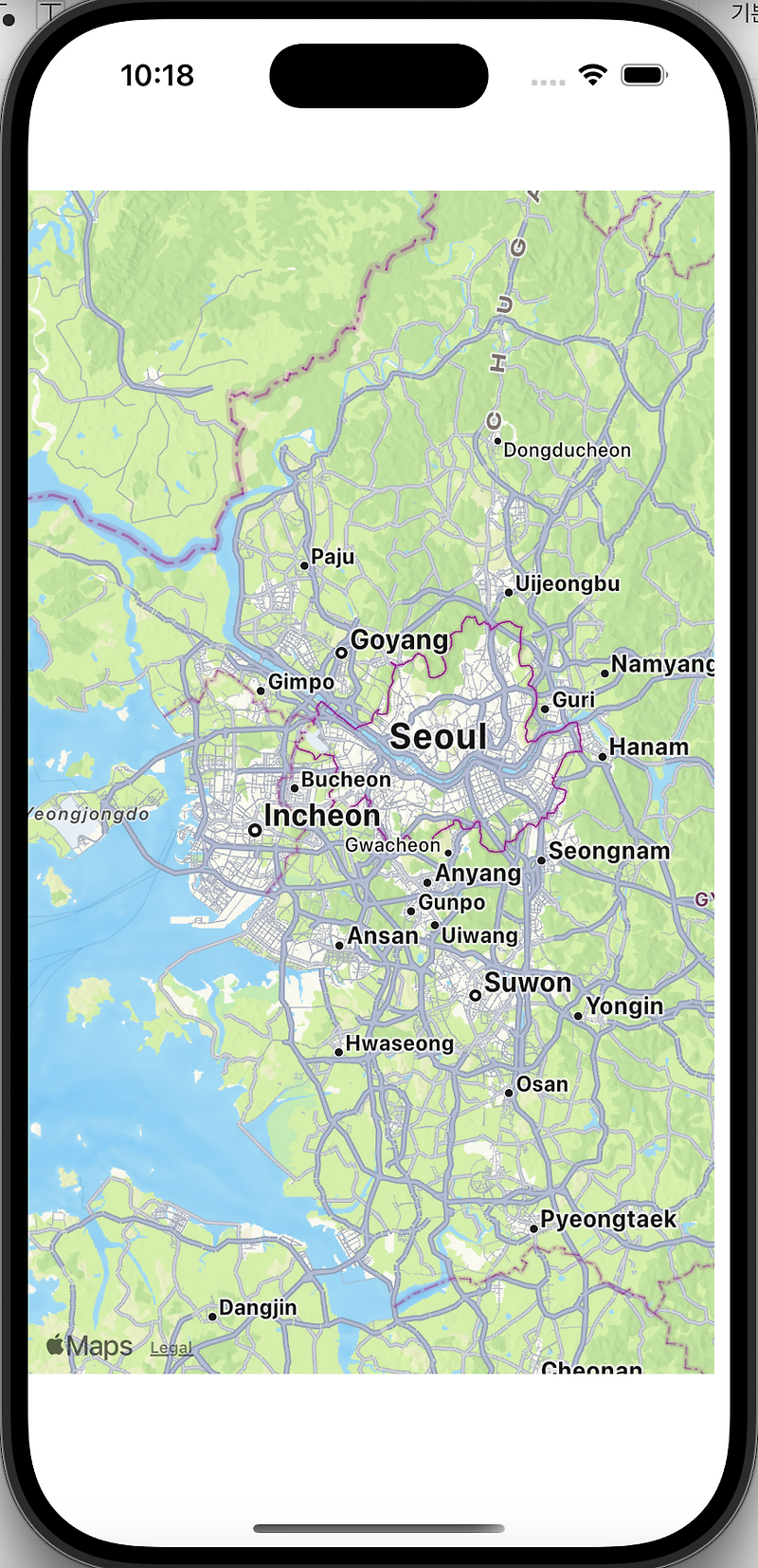 [iOS] 스토리보드 MapKit 적용해보기