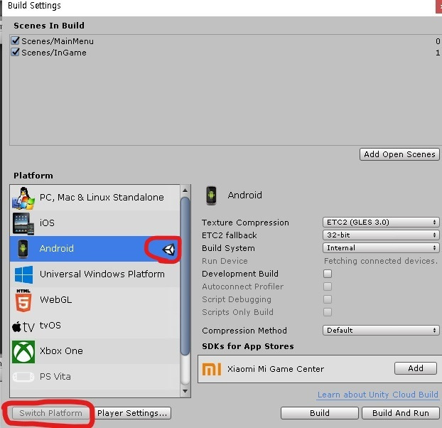 Unity android build (2019)