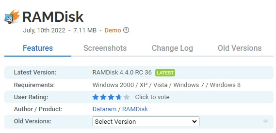 RAMDisk 무료 다운로드