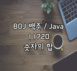 [백준/BOJ][Java][11720] 숫자의 합