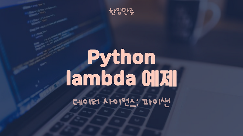 [데이터 사이언스 Python] 람다 함수 Lambda 사용 예제