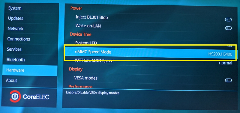 X96 Air P4 / EMMC 에 CoreELEC 설치하기