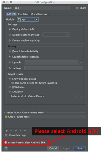 Please select Android SDK :: Joker
