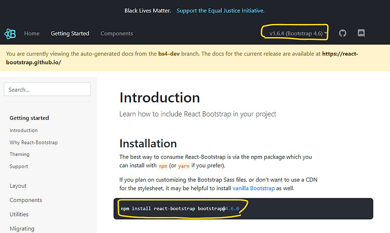 [React] 리액트 Bootstrap4 버전 오류 -Jumbotron import 에러 해결