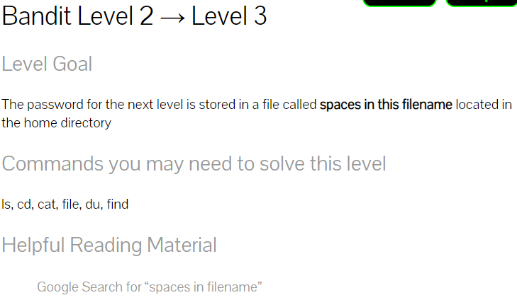 [OverTheWire][Bandit] Bandit Level 2 → Level 3 :: D