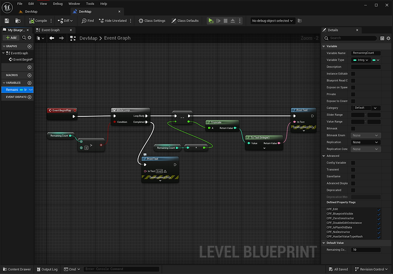 [UE5] For Loop, While Loop