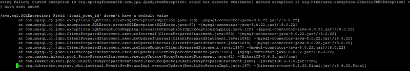 JPA - Field 'id' doesn't have a default value