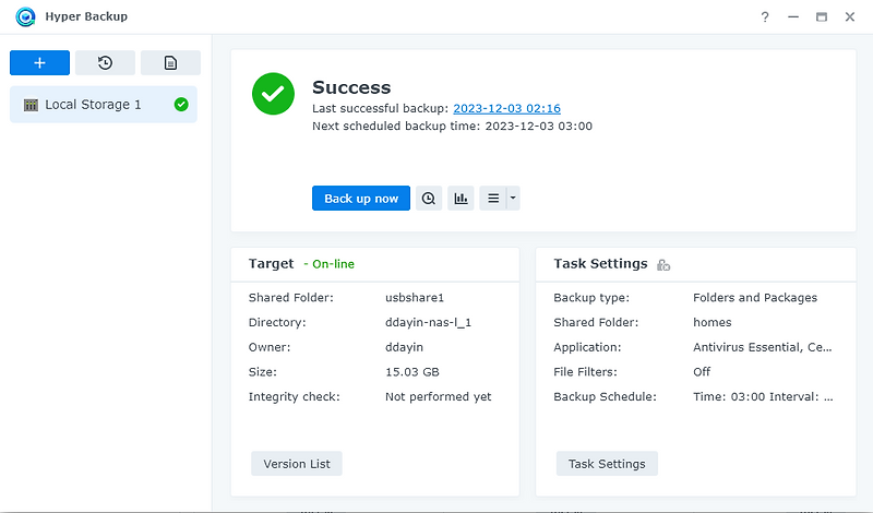 [Synology NAS] Hyper Backup 삽질기