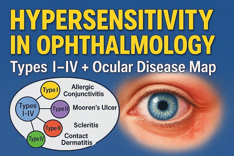 Types of ocular hypersensitivity reactions, Gell & Coombs ...