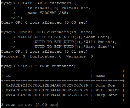 [MySQL] MySQL에서 기본키로 UUID를 선택했을 때의 장단점 및 특징