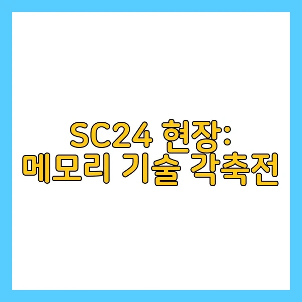삼성전자·SK하이닉스, SC24 참가! 최신 메모리 기술 공개