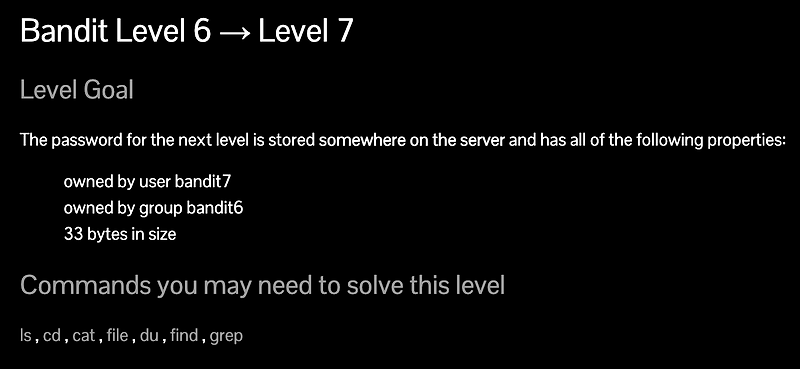 [2024/bandit] bandit level6 -> level7 Write-up — 너드인의 밤