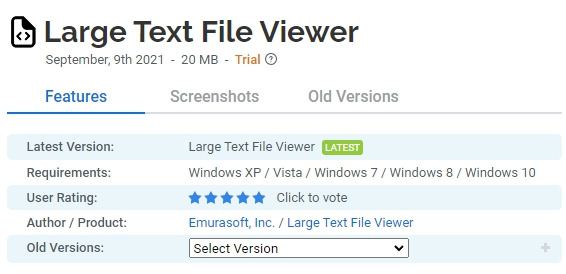 Large Text File Viewer 무료 다운로드