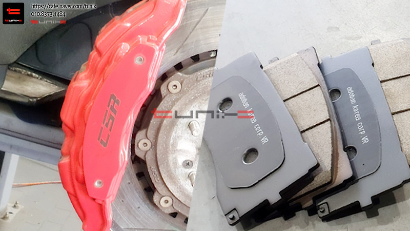 CSR6p-6S 저소음 저분진 고성능 아도반세라믹 VR패드 교환 ( 대구브레이크튜닝 튜닉스 6g 6r 6t 4p 4s 4r )