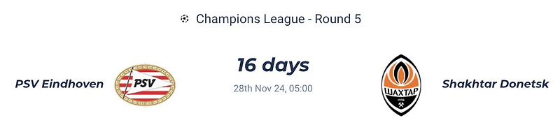 11월28일 PSV vs SH도네츠 경기분석 및 예측