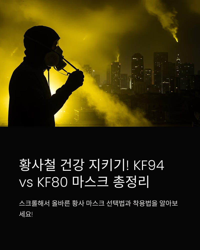 황사 마스크 KF94 vs KF80 차이점 & 올바른 착용법