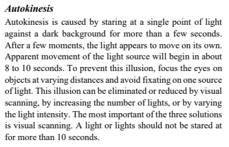 Visual Illusion, Autokinesis(자율운동)