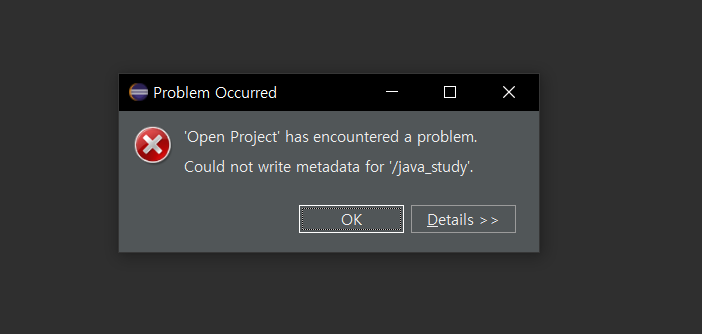 eclipse 깃허브 파일 가져오기(import) (에러: The project description file (.project) for ~ is missing ...