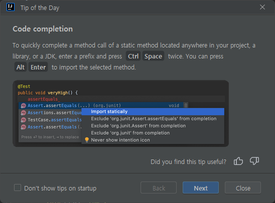 [Tip of the Day] IntelliJ : Code completion