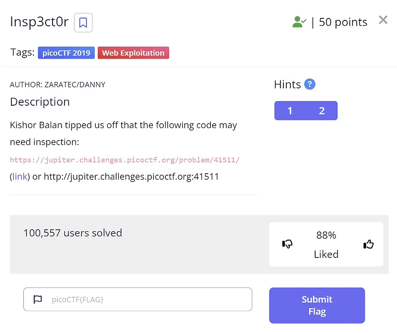 picoCTF: Insp3ct0r(Web)