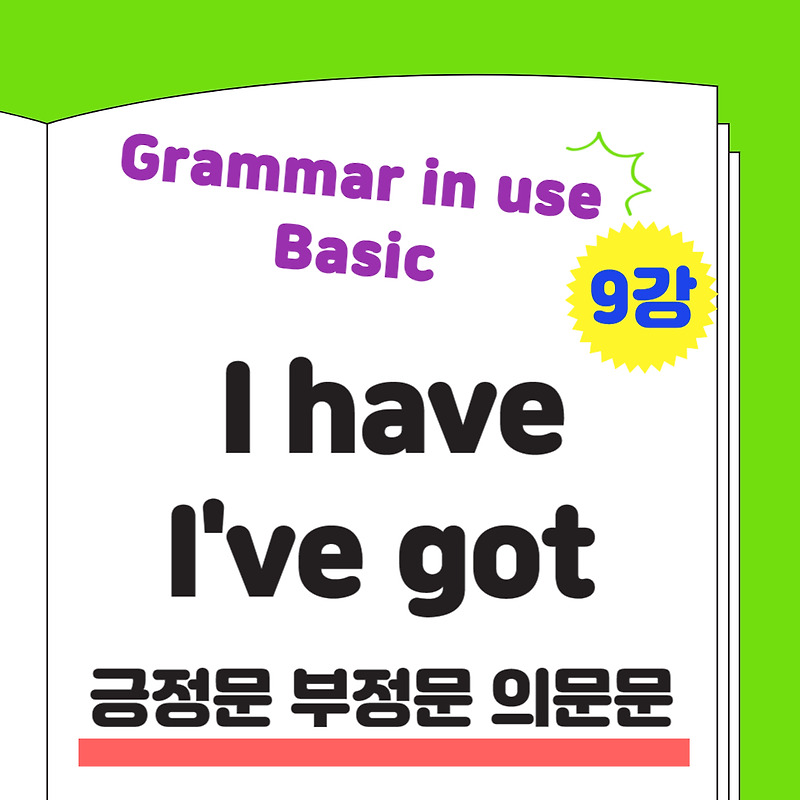 Grammar in use basic 9강 I have 및 I've got
