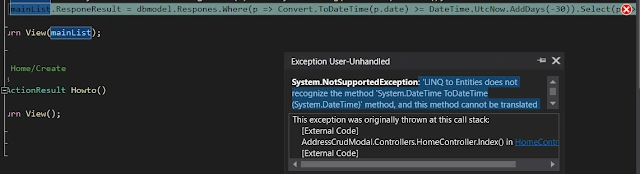 .NET/MVC - LINQ Compare DateTime
