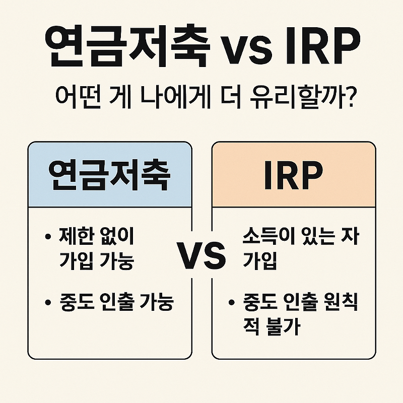 연금저축 vs IRP