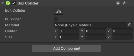 [UNITY] 코드로 Collider/isTrigger 설정 방법