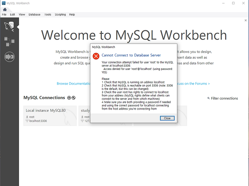 MariaDB 3306 port로 설치 후 MySQL Connection 문제 해결: Cannot Connect to ...