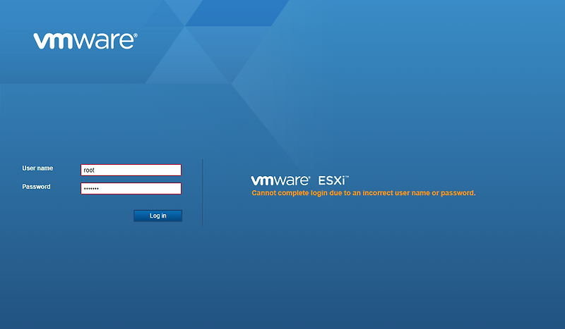 [VMWare] ESXi 호스트 Login lock 풀기