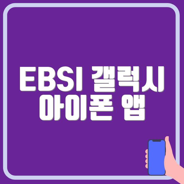EBSI 갤럭시 아이폰 앱 다운로드 | PC버전 홈페이지 데스크탑 바로가기 | 모바일 앱 어플 설치방법 | APK 깔기