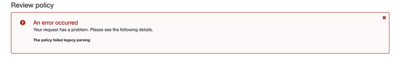 [TIL-에러노트] The policy failed legacy parsing