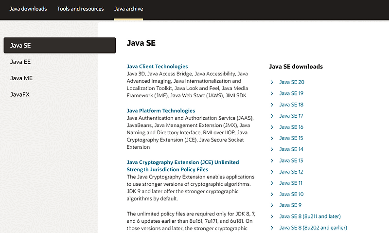 자바 모든버전 다운로드 링크 정리 및 설치 Oracle Openjdk